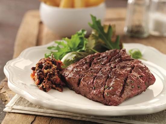 Flat Iron Steaks with Olive Tapenade - Grid Iron Meat